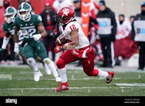 Indiana Running Back Jaylin Lucas 12 Returns A Kickoff 88 Yards For A Touchdown During The