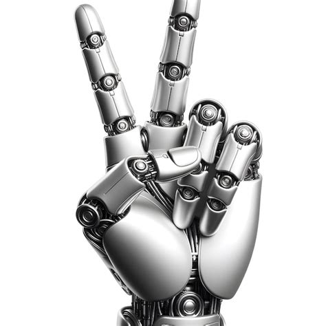 Premium Photo 3d Metallic Robot Hand Gesture