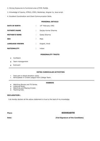 Experience Pdf Web Development Internet