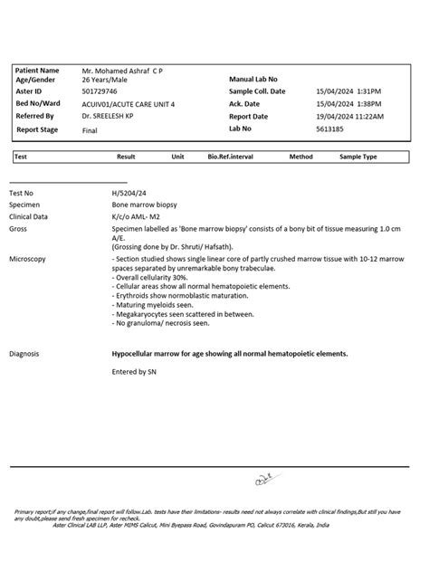 Biopsy Bone Marrow Trephine Pdf