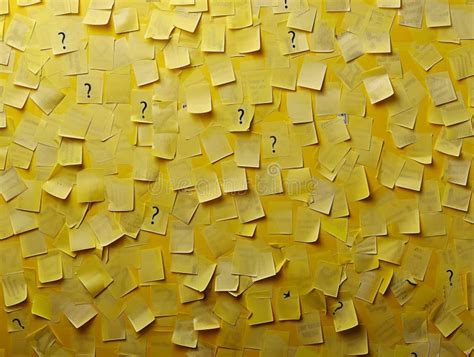 Post It Notes Covered In Question Marks Perfect For Adding A Sense Of