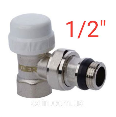 Кран 1/2 KOER термо радиаторный угловой 921 G 1/2"x1/2": продажа, цена ...