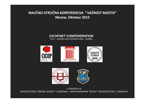 Pdf Conference Importance Of Place Prezentacija 2015
