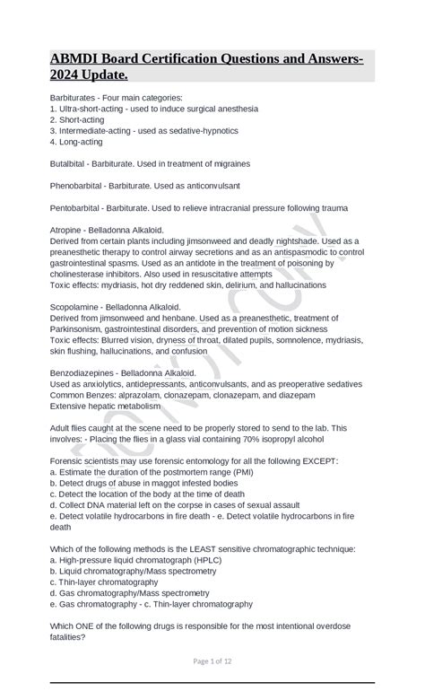 Abmdi Board Certification Questions And Answers 2024 Update Exams