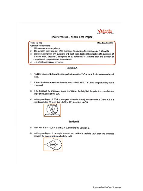 Vedantu Class 10 Maths Pdf