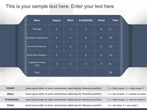 Decision Matrix Strategy PowerPoint Template