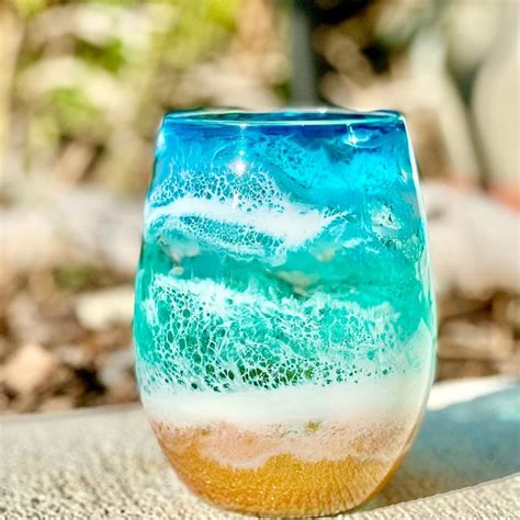 Beach Wine Glasses Etsy