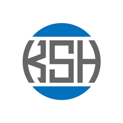 Ksh Letter Logo Design On White Background Ksh Creative Initials