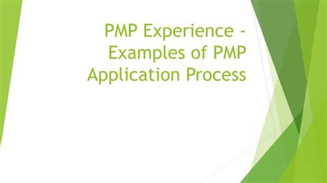 pmp experience examples of pmp application process pdf