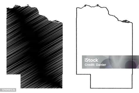Cedar County Nebraska Map Vector Illustration Scribble Sketch Cedar Map