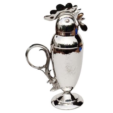 Rooster Cocktail Shaker At 1stdibs