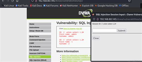 【dvwa】sql Injectiondvwa Sql Injection模块高级的攻击步骤 Csdn博客