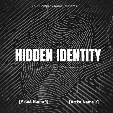 Free Hidden Identity Album Cover Template To Edit Online