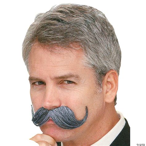 Grey Handle Bar Mustache Halloween Express