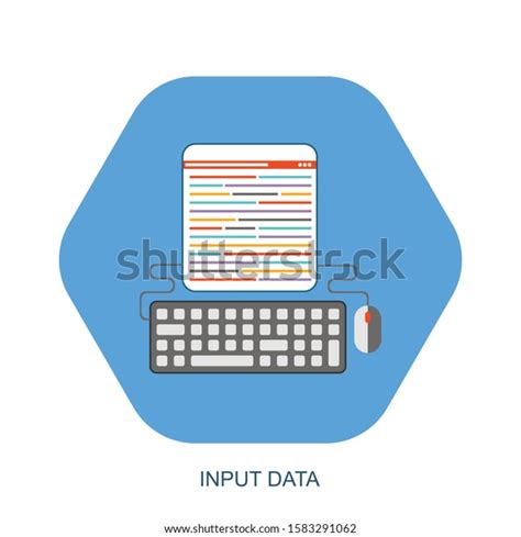 Data Input Thin Line Icon Sign Stock Vector Royalty Free 1583291062