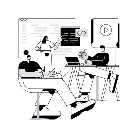 Premium Vector Digital Classroom Abstract Concept Vector Illustration