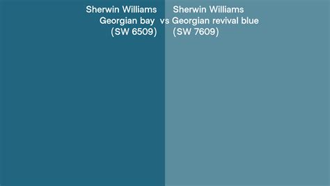 Sherwin Williams Georgian Bay Vs Georgian Revival Blue Side By Side Comparison