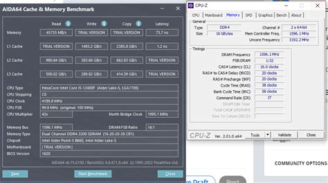 Alderlake Intel 12400f Ddr4 Aida64 High Memory Latency Gear 1 Does