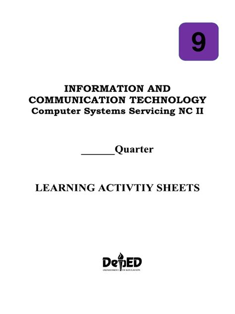 Grade 9 Ict Css Las Pdf Personal Computers Desktop Computer