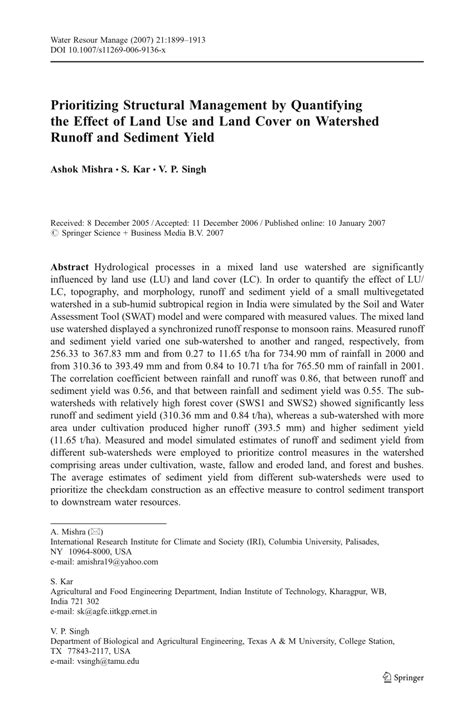 Pdf Prioritizing Structural Management By Quantifying The Effect Of