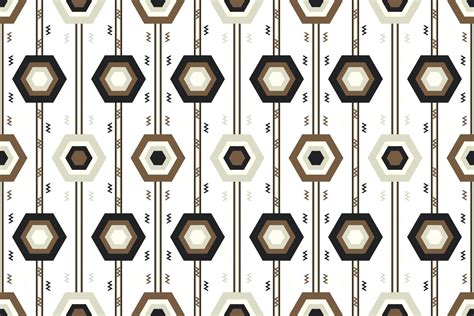 Style Modern Geometry Shapes Vector Seamless Pattern It Consists Of A Polyhedron Such As A