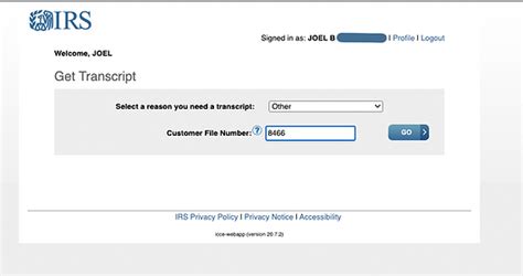Check Transcript Irs Gov Info