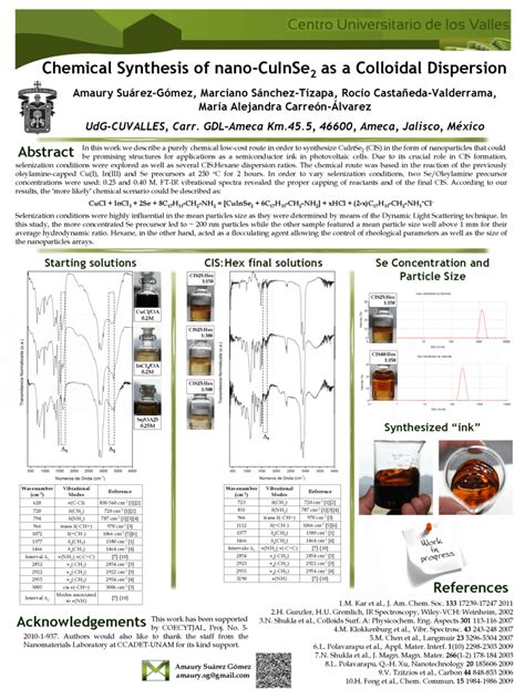 Pdf Chemical Synthesis Of Nano Cuinse2 As A Colloidal Dispersion