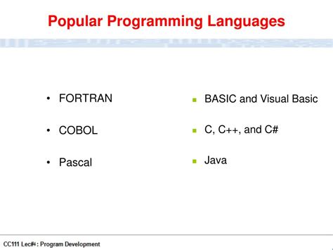 Ppt Program Development And Programming Languages Powerpoint