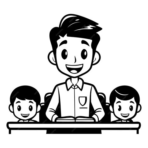Premium Vector Teacher And Students In Classroom Vector Illustration