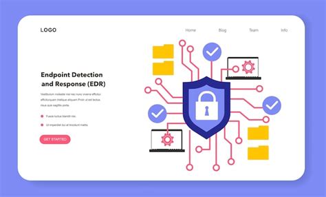 Premium Vector Endpoint Detection And Response Web Banner Or Landing