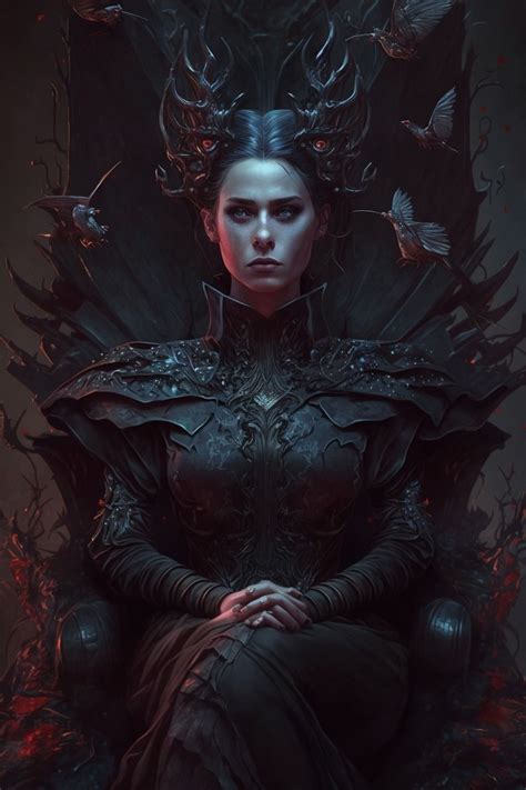 A Woman Sitting On Top Of A Throne
