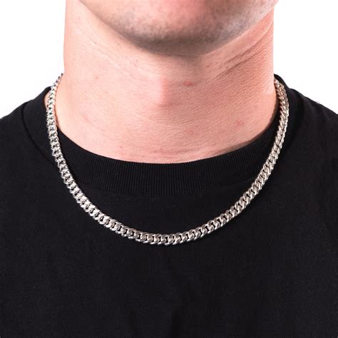 Cheap 925 Cuban Link On Sale Handmade Miami Cuban Link Chain Necklace