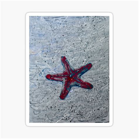 Red Starfish Watercolour Sticker For Sale By Kate1art Redbubble