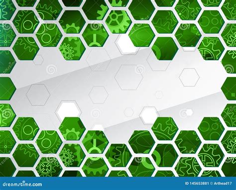 Cybernetic Circuit Board Vector Illustration Futuristic Composition For Your Text Stock Vector