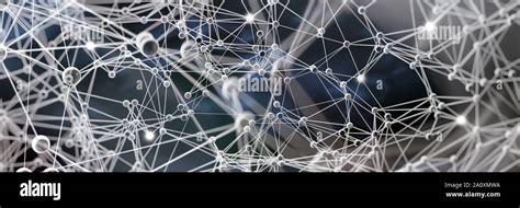 Abstract Science Molecular Structure Background White Spheres Network