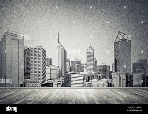 City Design On Wall Stock Photo Alamy