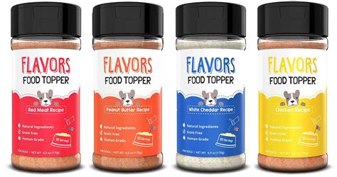 Flavors Food Topper For Dogs All 4 Recipes T Pack Natural Grain