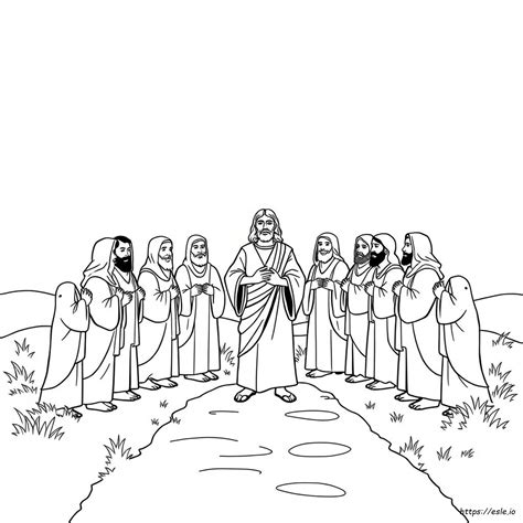 Jesus Chooses 12 Disciples Coloring Page