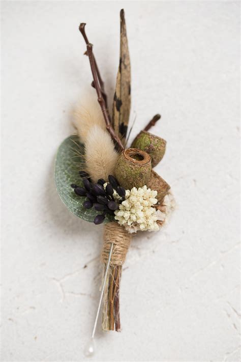 Vintage Rustic Button Hole Keepsake Bouquets