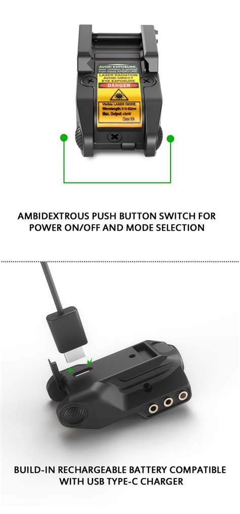 Compact Usb Rechargeable Ls L9 Green Laser Pointer Sight For Self