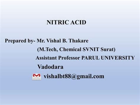 Industrial Manufacturing Of Nitric Acid Pdf