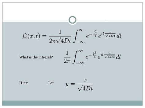 Fourier Transforms Solving The Diffusion Equation Joseph Fourier
