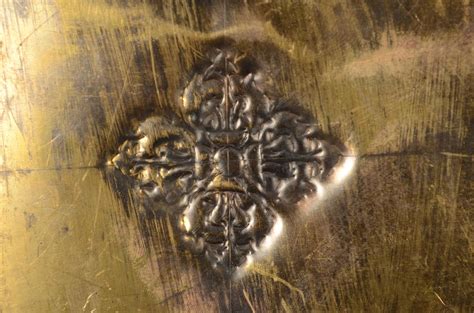 India Pressed Tin Metal Wall Art Antiques Board