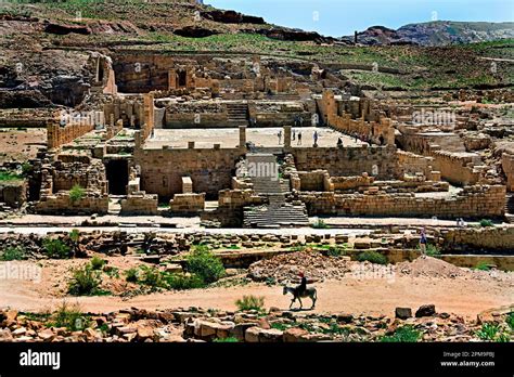Great Temple of Petra city Nabataean caravan city rock cut façades