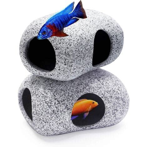 Csparkv 2 Piezas De Rocas Para Acuarios Escondidos Para Que Las Mascotas Acuáticas Se