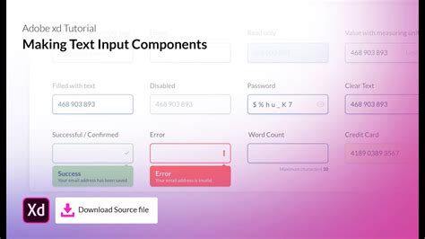 Adobe Xd Tutorial Making Components For Input Text Web Design Tutorials