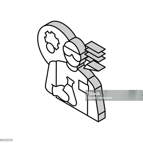 수사관 과학자 노동자 아이소 메트릭 아이콘 벡터 일러스트 레이 션 개발에 대한 스톡 벡터 아트 및 기타 이미지 개발 건강관리와 의술 과학 Istock