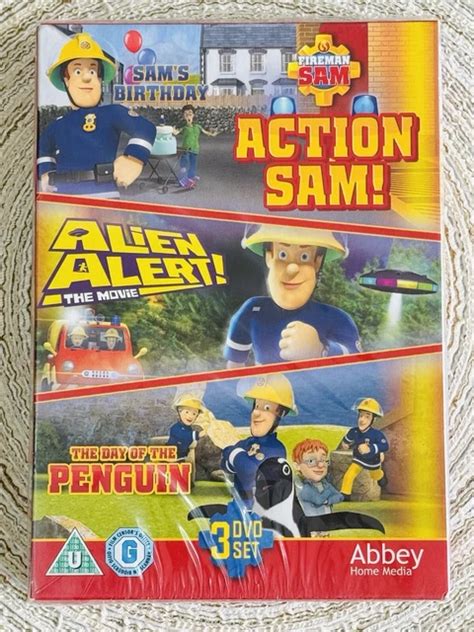 Fireman Sam Action Sam Triple Dvd Set 2018 Brand New Sealed Rare £25
