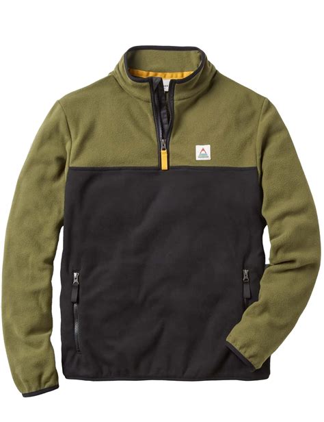 Passenger Set Off Polar 14 Zip Fleece Khaki Clothing From Fat