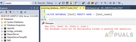 how to rename a sql server database